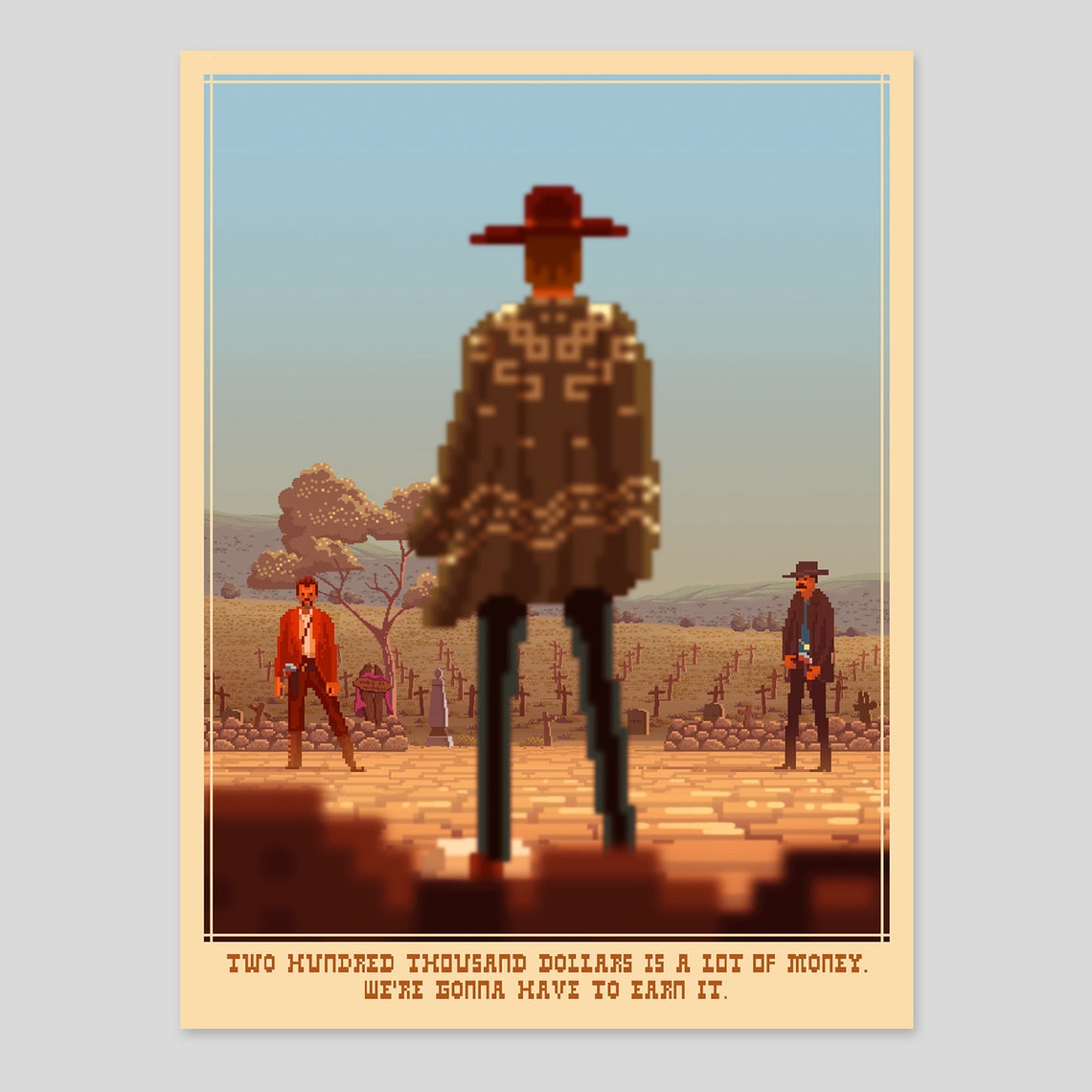Pixel Art the Good the Bad and the Ugly Print Limited - Etsy