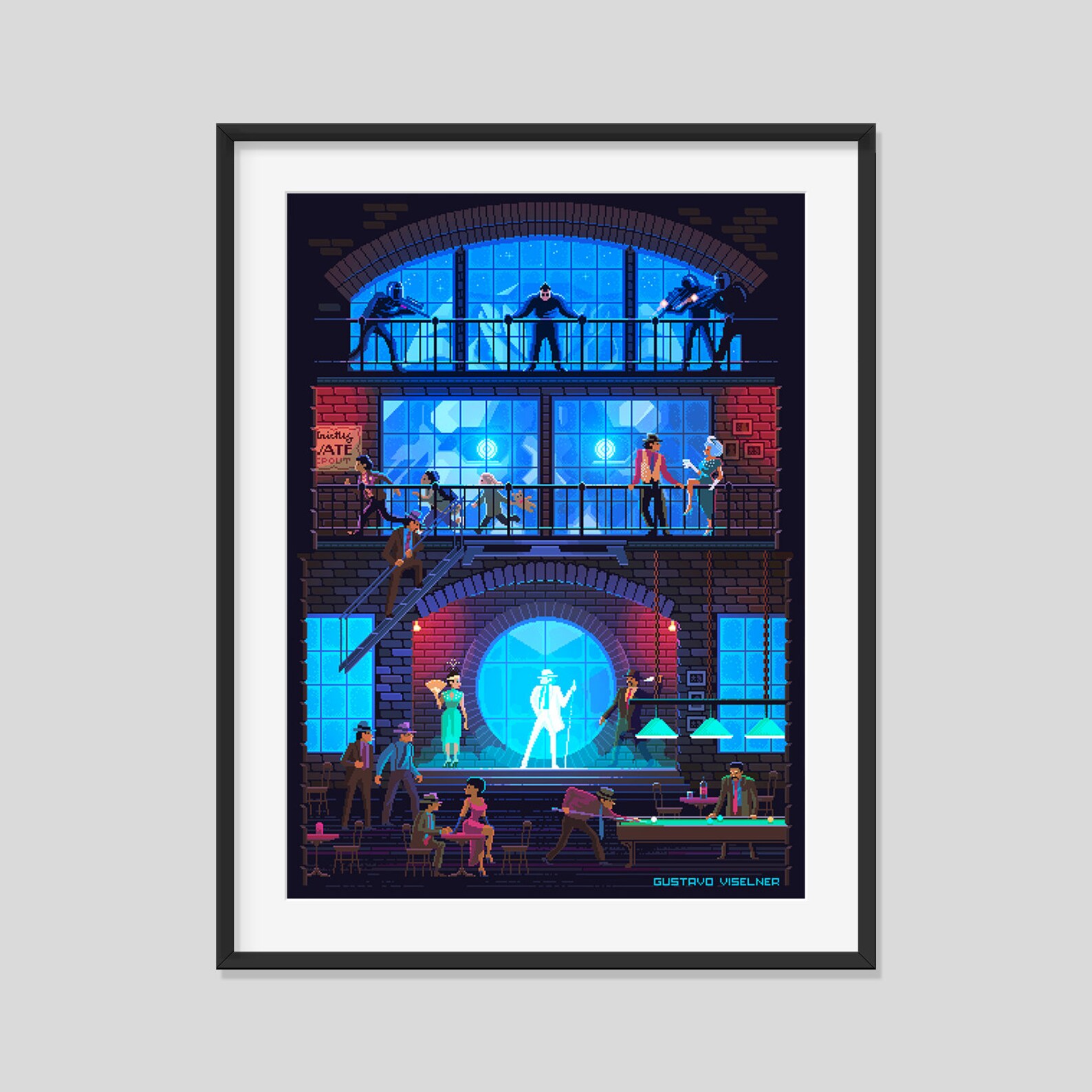 Pixel Art Moonwalker Print Limited Edition. | Etsy