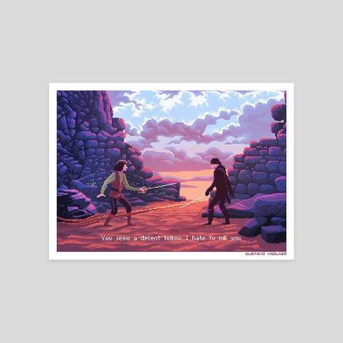 Pixel Art the Princess Bride Print Limited Edition Only 30 - Etsy