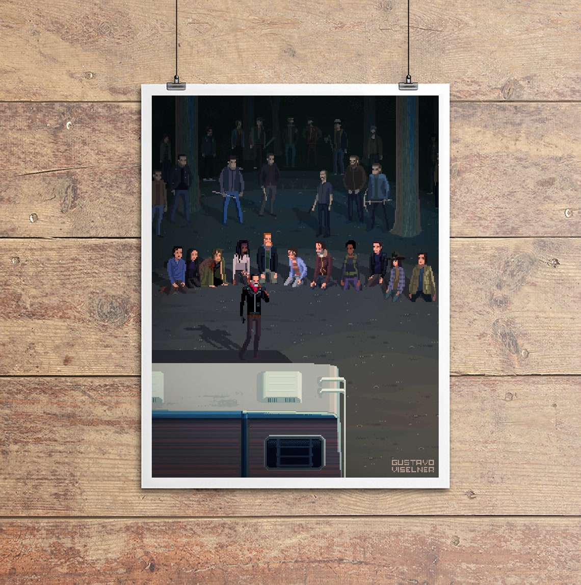 Negan Pixel Art Poster | Etsy