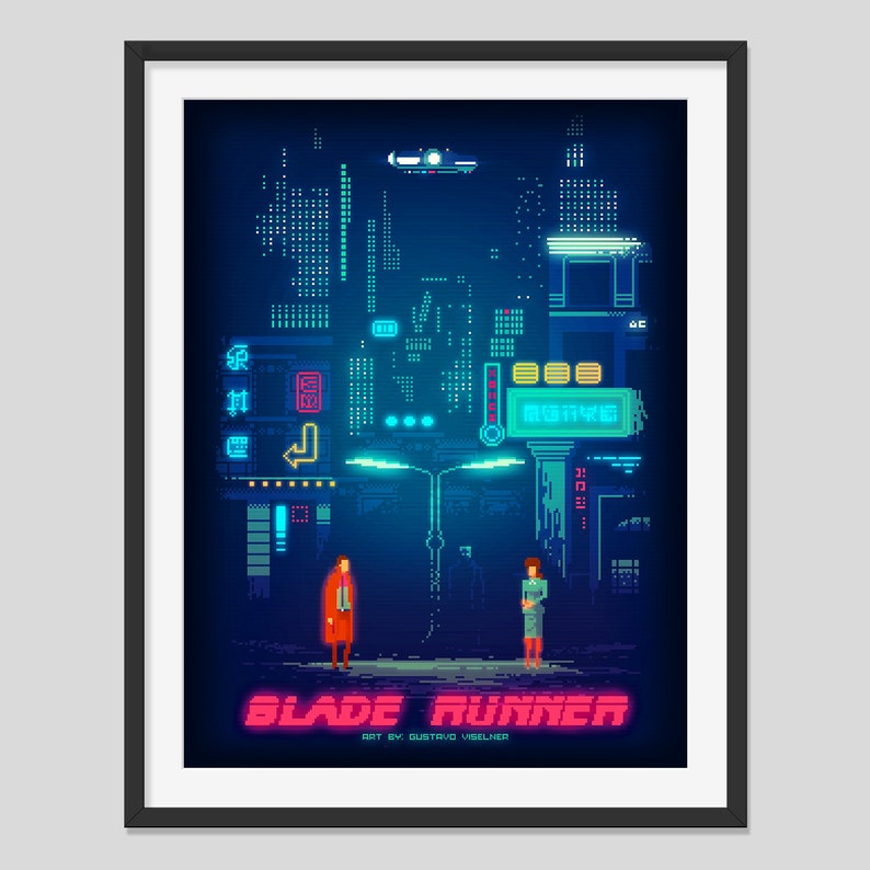 Blade Runner Pixel Art Poster - Etsy Canada
