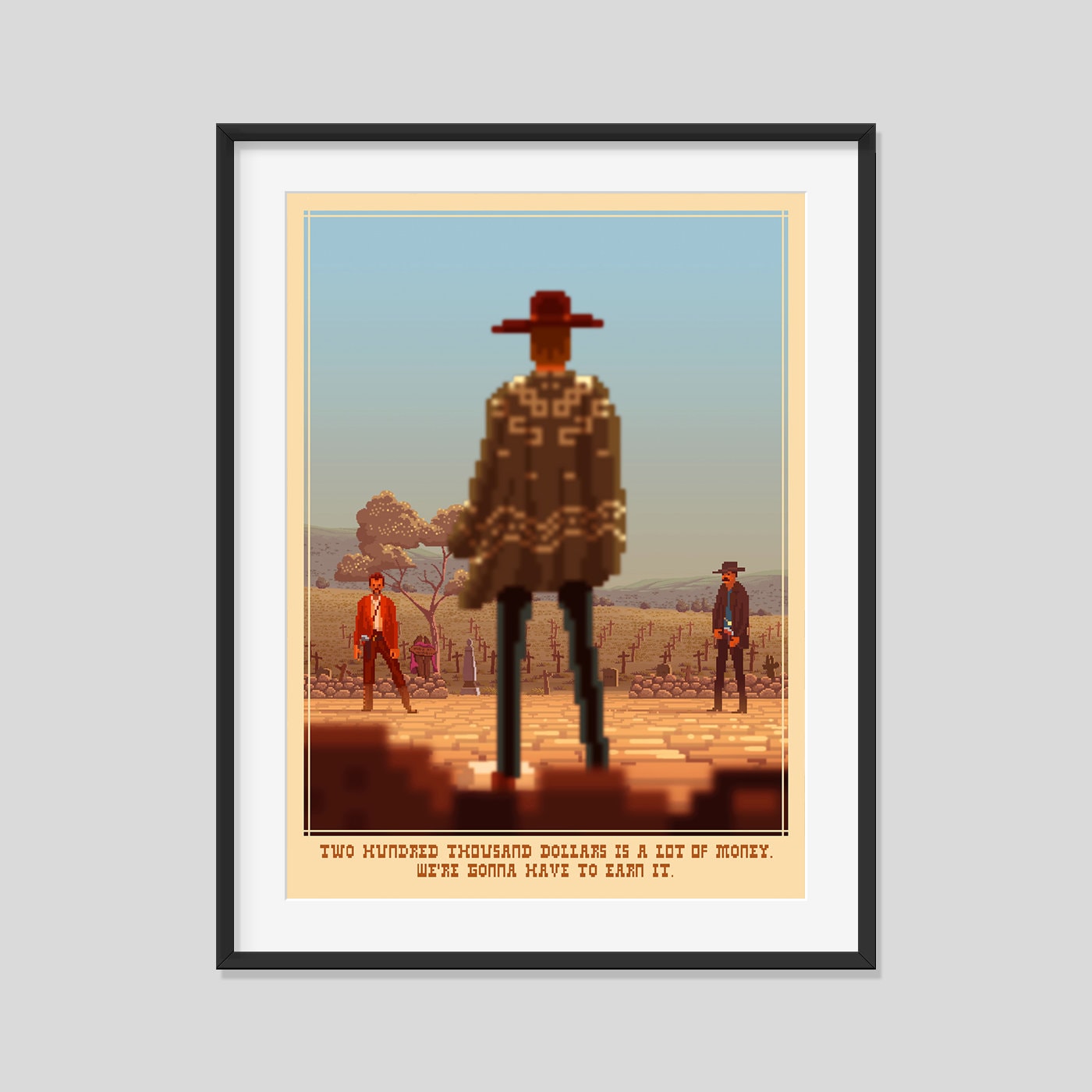 Pixel Art The Good the Bad and the Ugly Print limited | Etsy