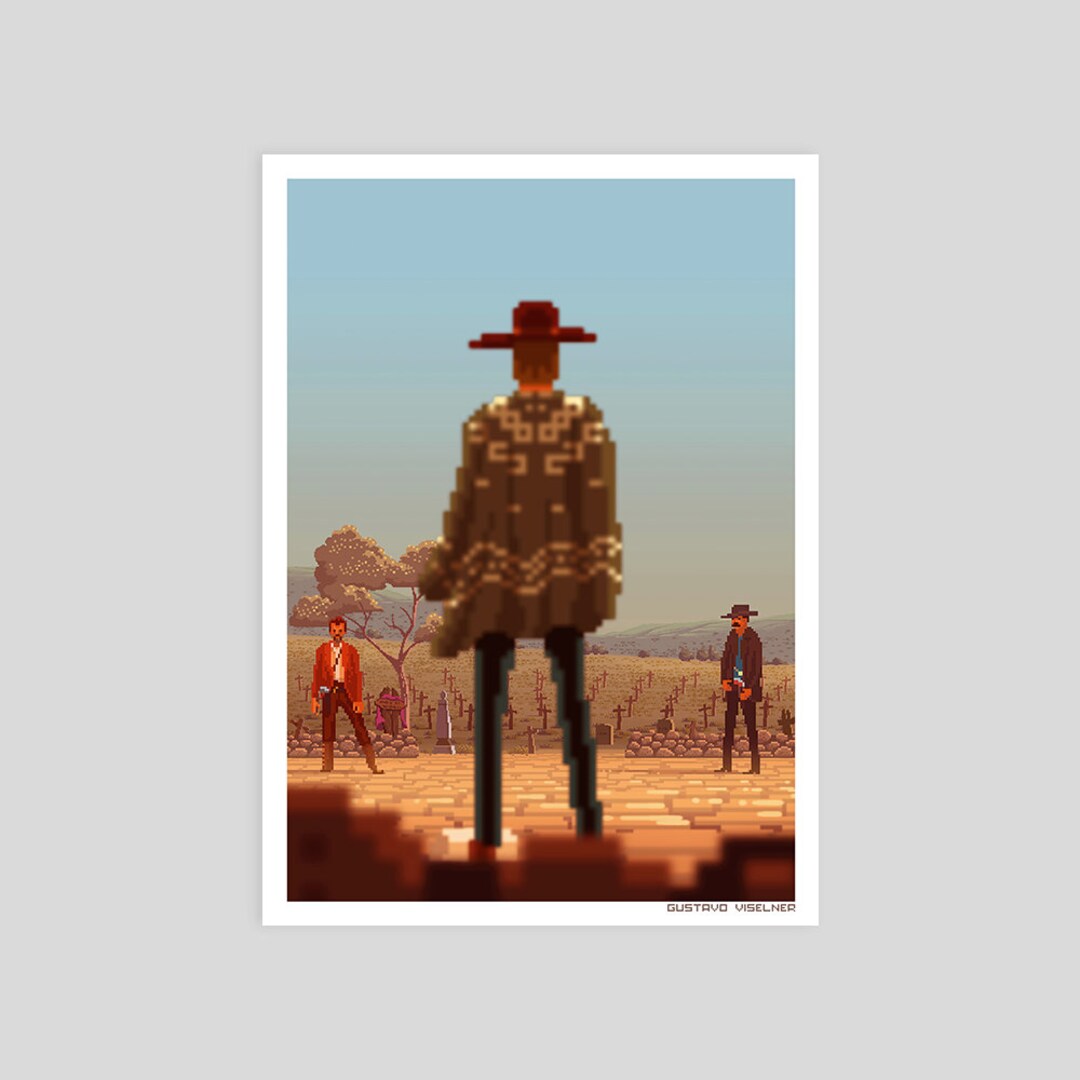 The Good the Bad and the Ugly Pixel Art Small Print - Etsy