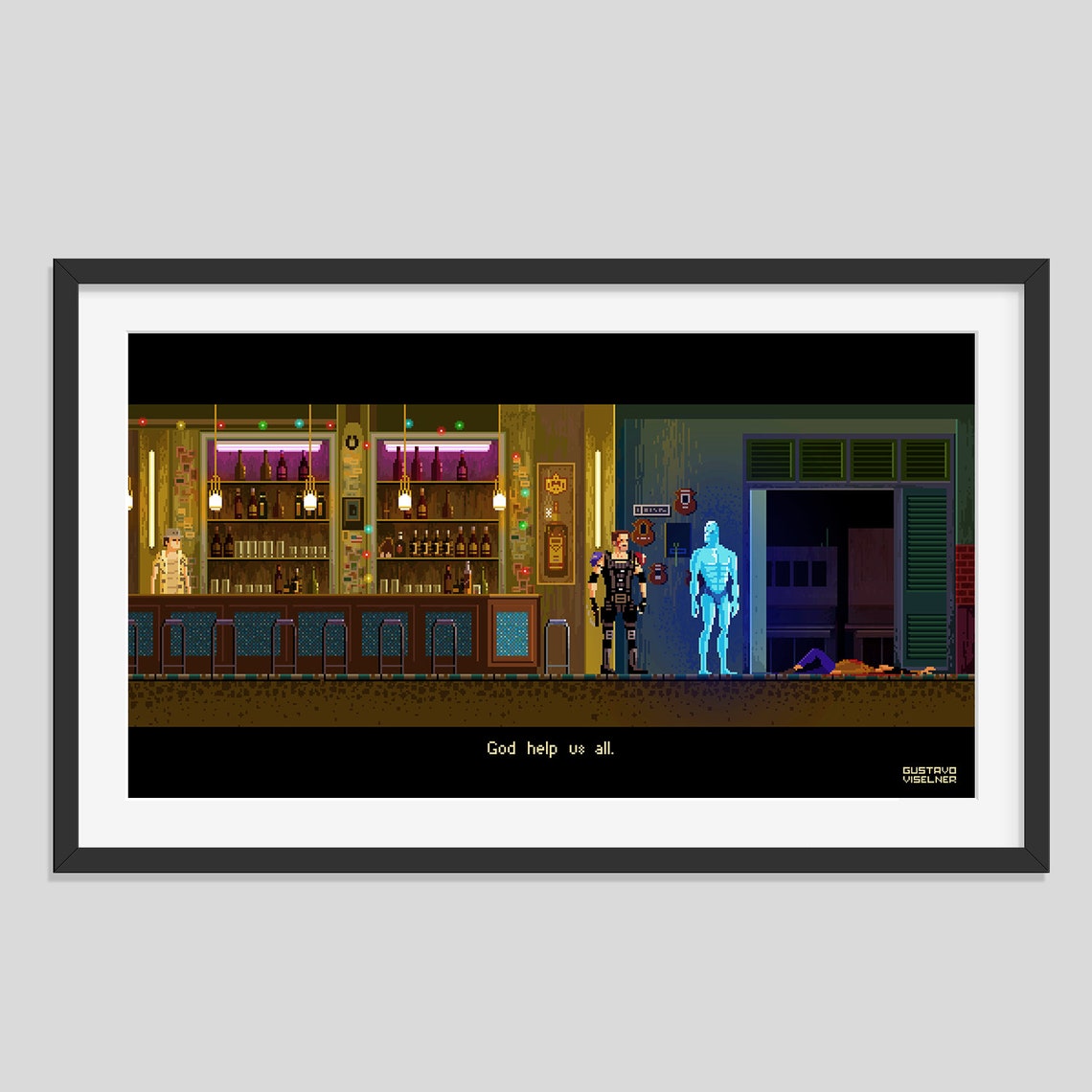 Pixel Art Watchmen Poster | Etsy