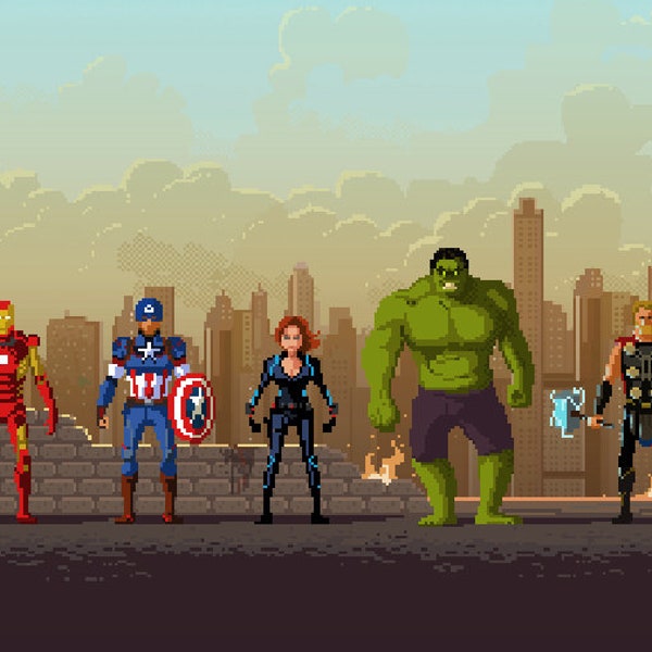 Avengers Pixel Art - Etsy