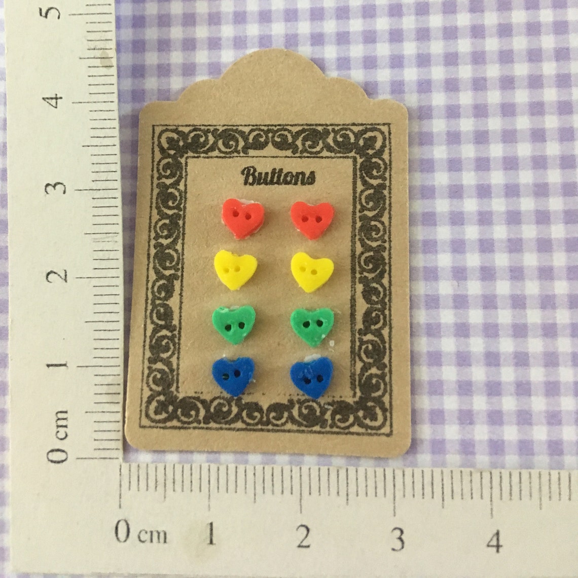 Dollhouse Miniature BUTTON DISPLAY CARD Handmade - Etsy
