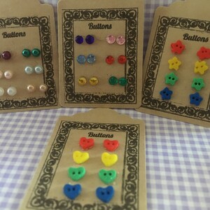 Dollhouse Miniature BUTTON DISPLAY CARD Handmade - Etsy