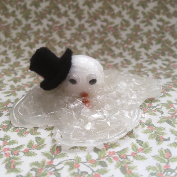 Dollhouse Miniature MELTED SNOWMAN Handmade | Etsy