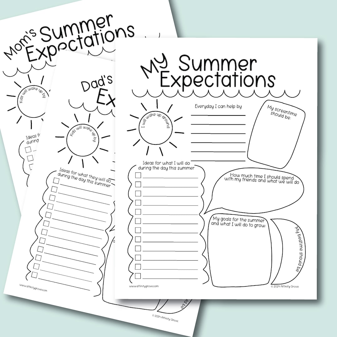 Ultimate Summer Expectations Packet for Parents and Kids - Smooth & Fun ...