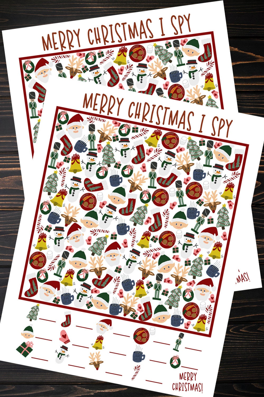 Christmas I Spy Printable for Classroom or Family Party - Etsy