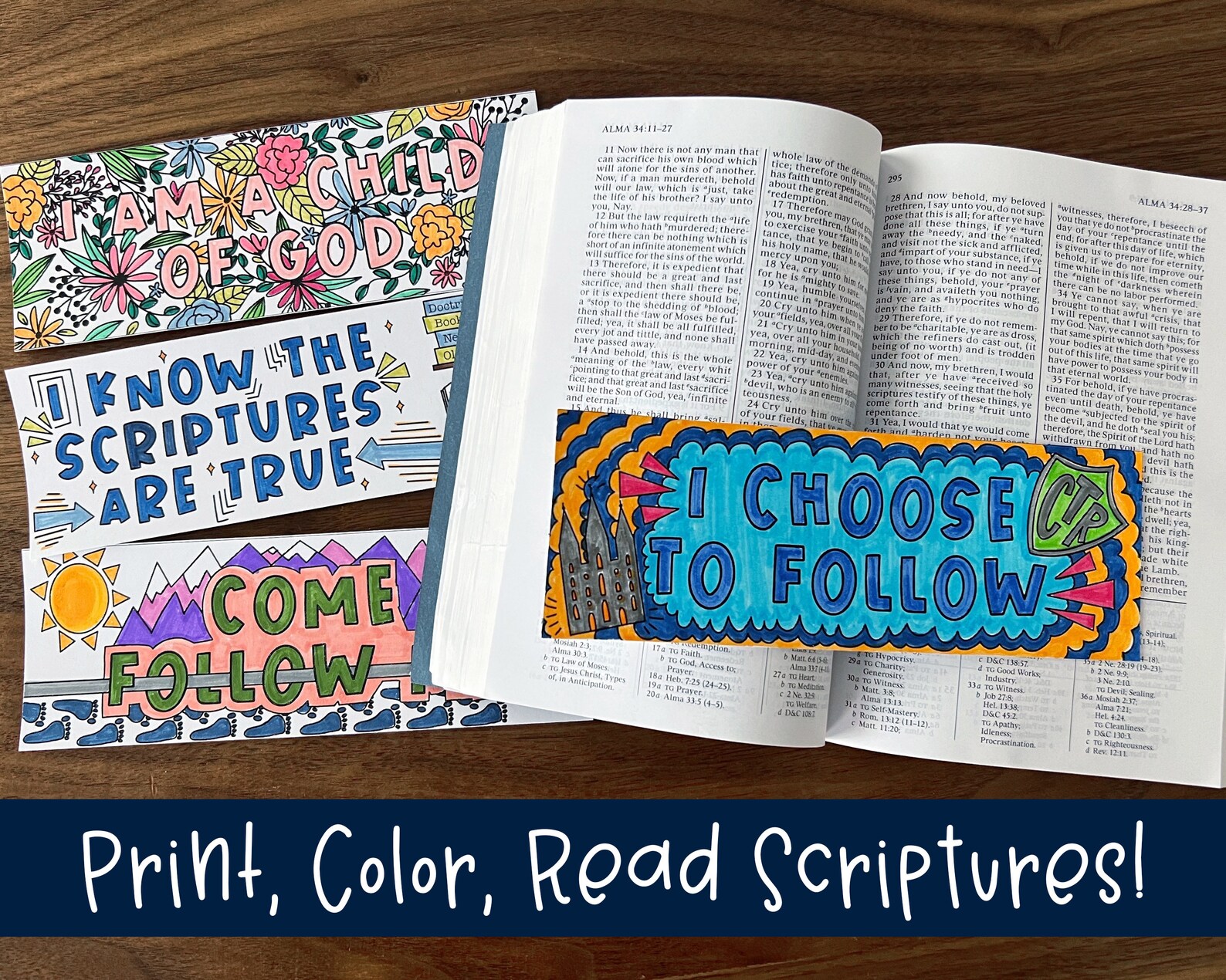 Coloring Scripture Bookmarks for Kids | Great for Activity Days Ideas ...
