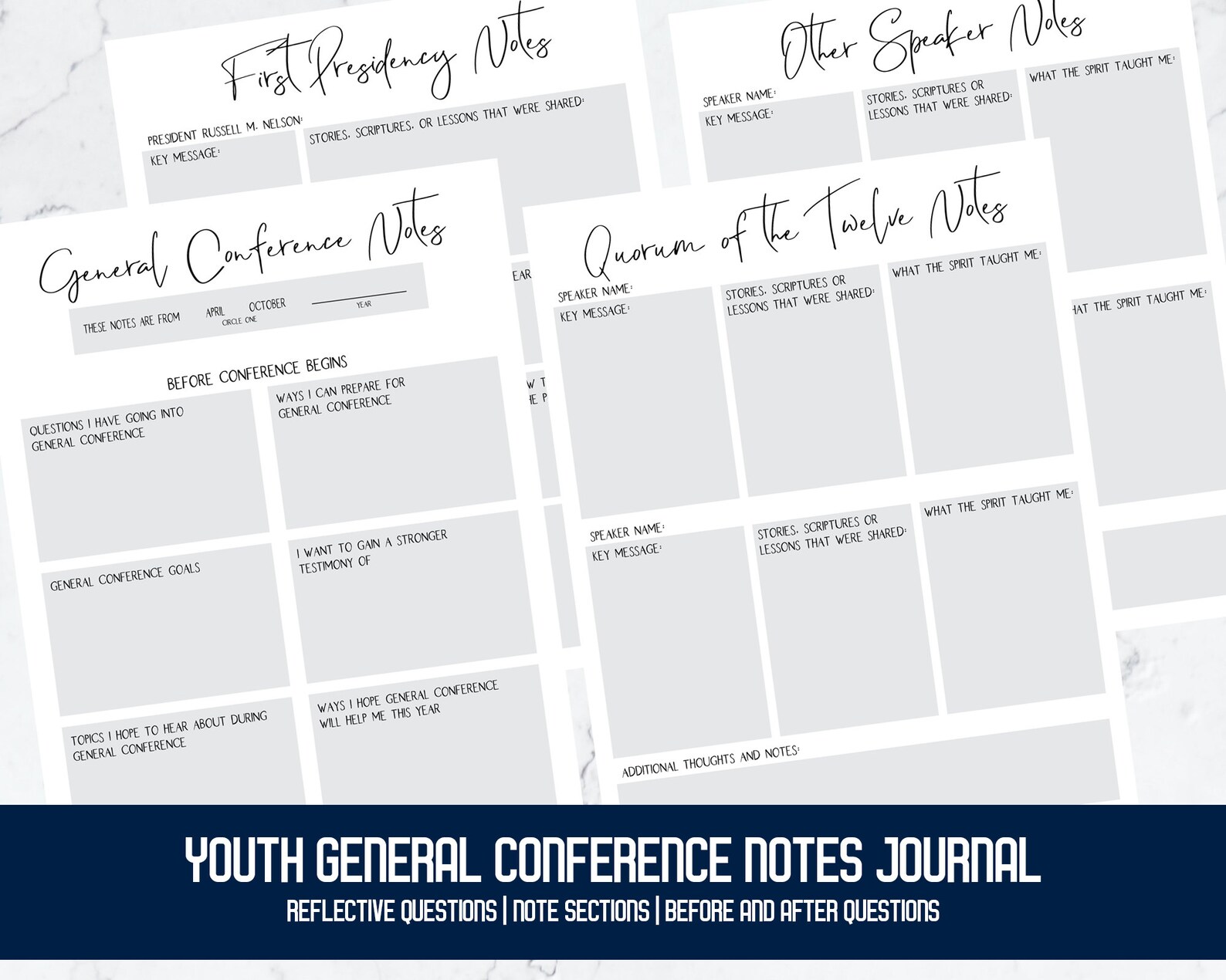 General Conference Notes Journal • Youth General Conference Printable ...