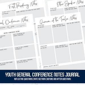 General Conference Notes Journal • Youth General Conference Printable ...