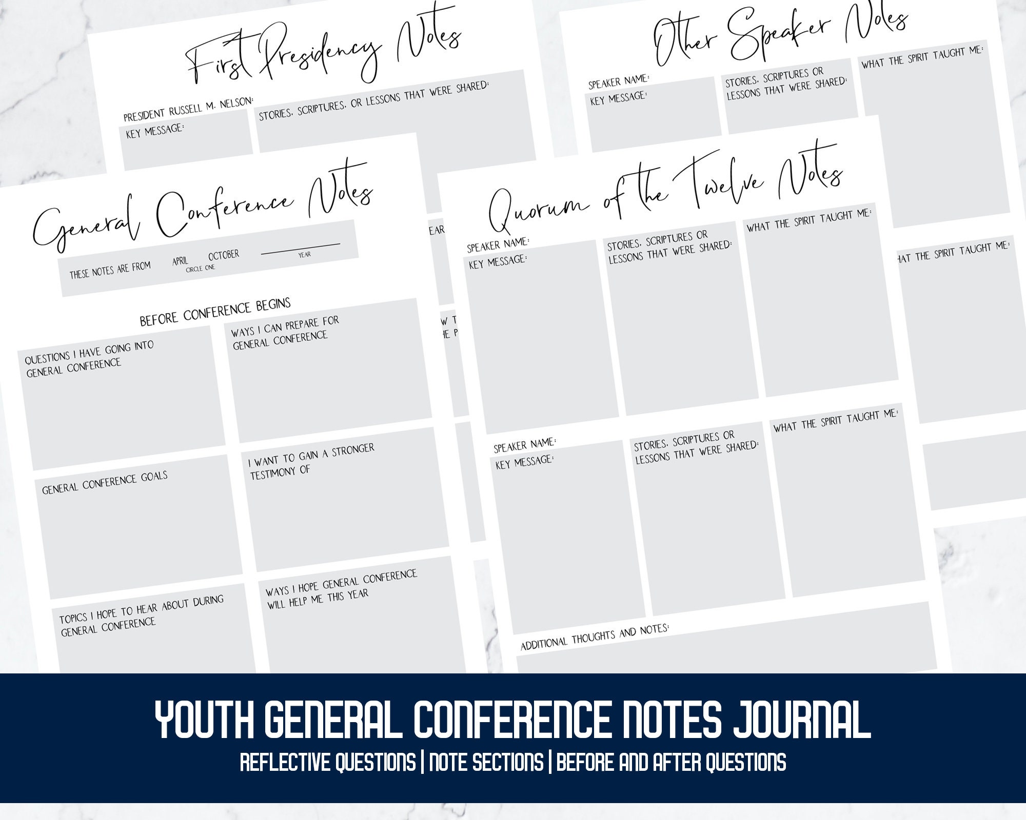 General Conference Notes Journal • Youth General Conference Printable ...