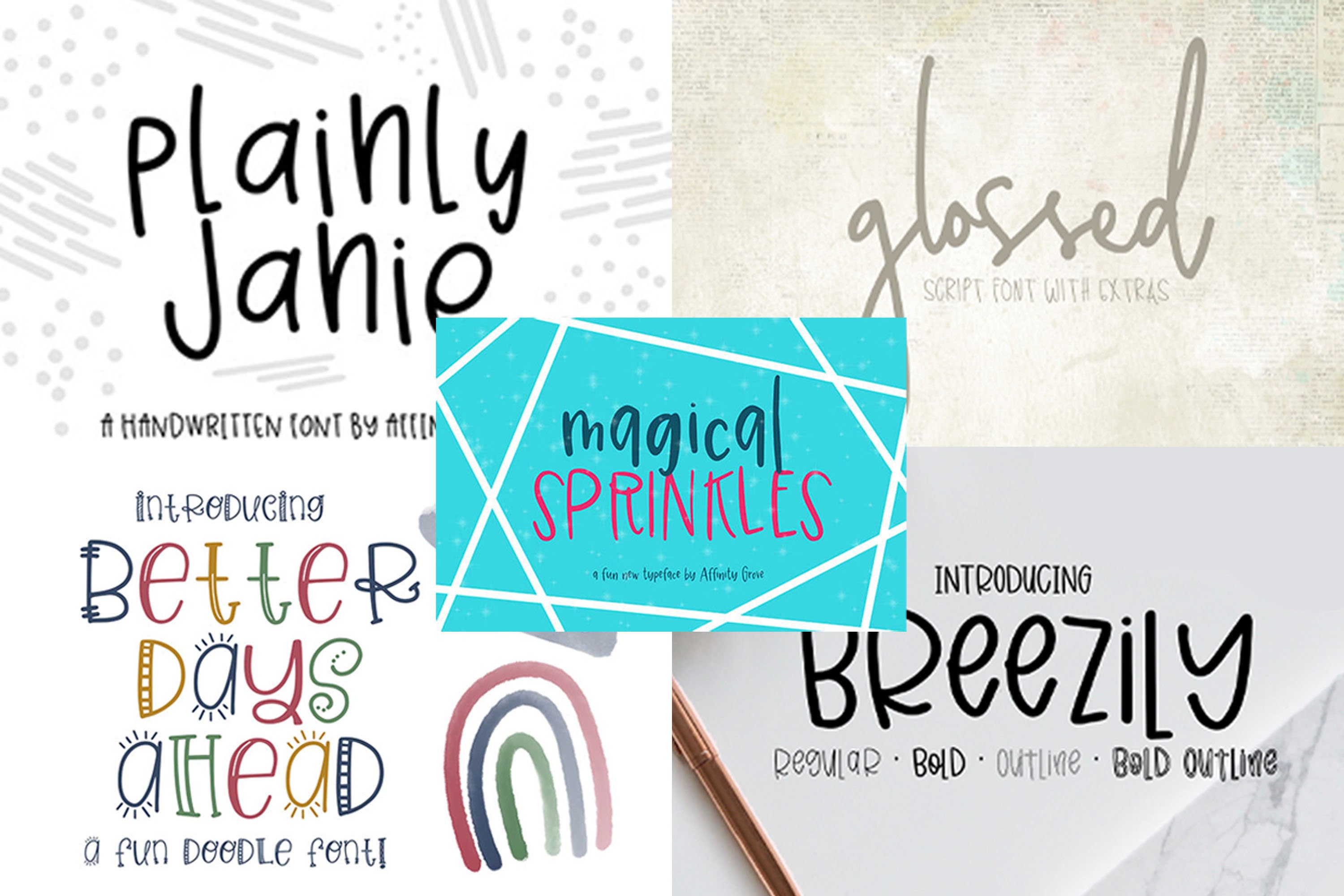 Mega Font Bundle | 25 Handwritten Fonts | Modern Calligraphy Font ...