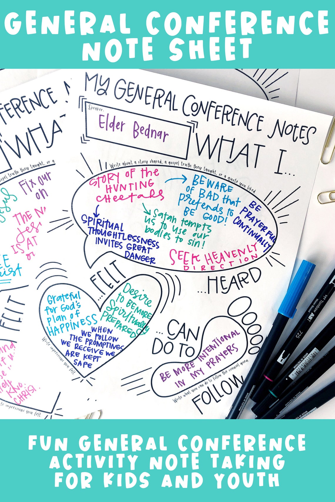 Fun General Conference Activity Note Sheet for Kids and Youth - Fun ...