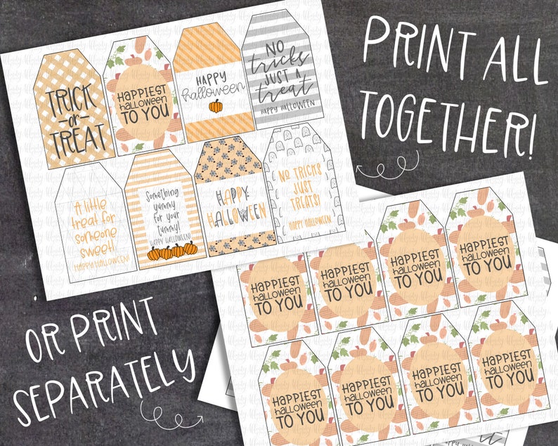 Cute Halloween Gift Tags - Etsy