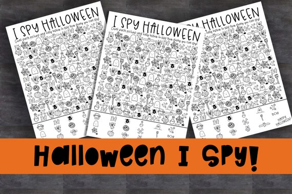Halloween I Spy Halloween Game for Kids - Etsy