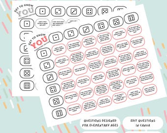 Dicebreaker Game, Games for Kid, Teacher Resource, Roll and Tell Game ...