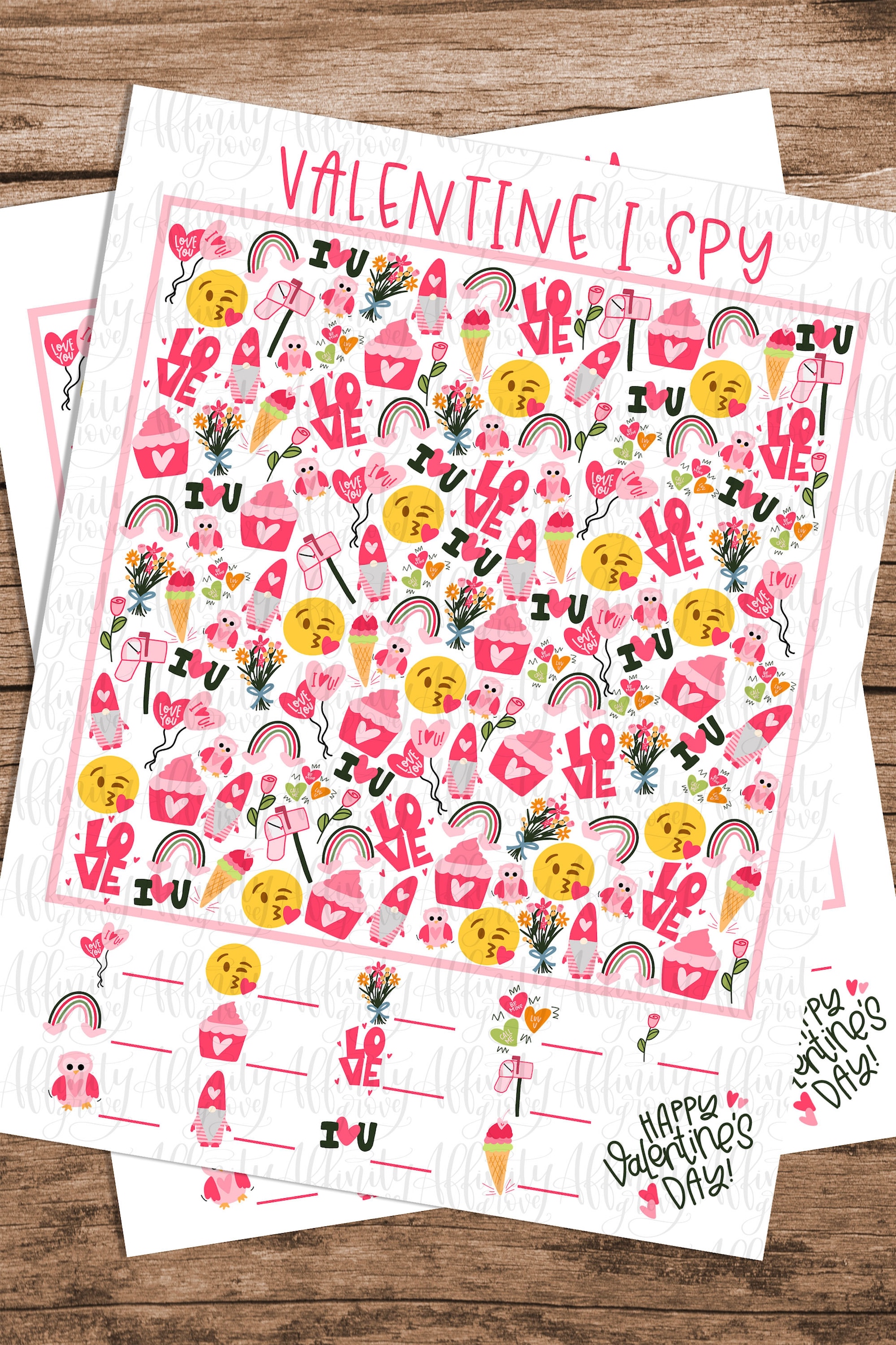 Valentine's Day I Spy Party Valentine's Day Game I Spy Game Educational ...