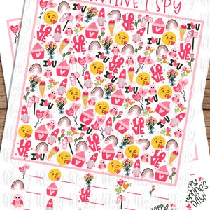 Valentine's Day I Spy Party Valentine's Day Game I Spy Game Educational ...