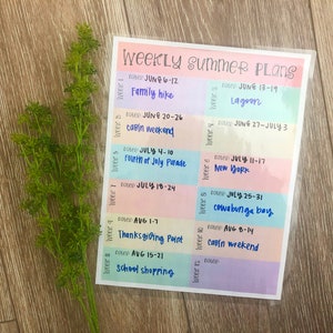 Summer Organization Printables! Include Summer Activities, Summer Chore ...