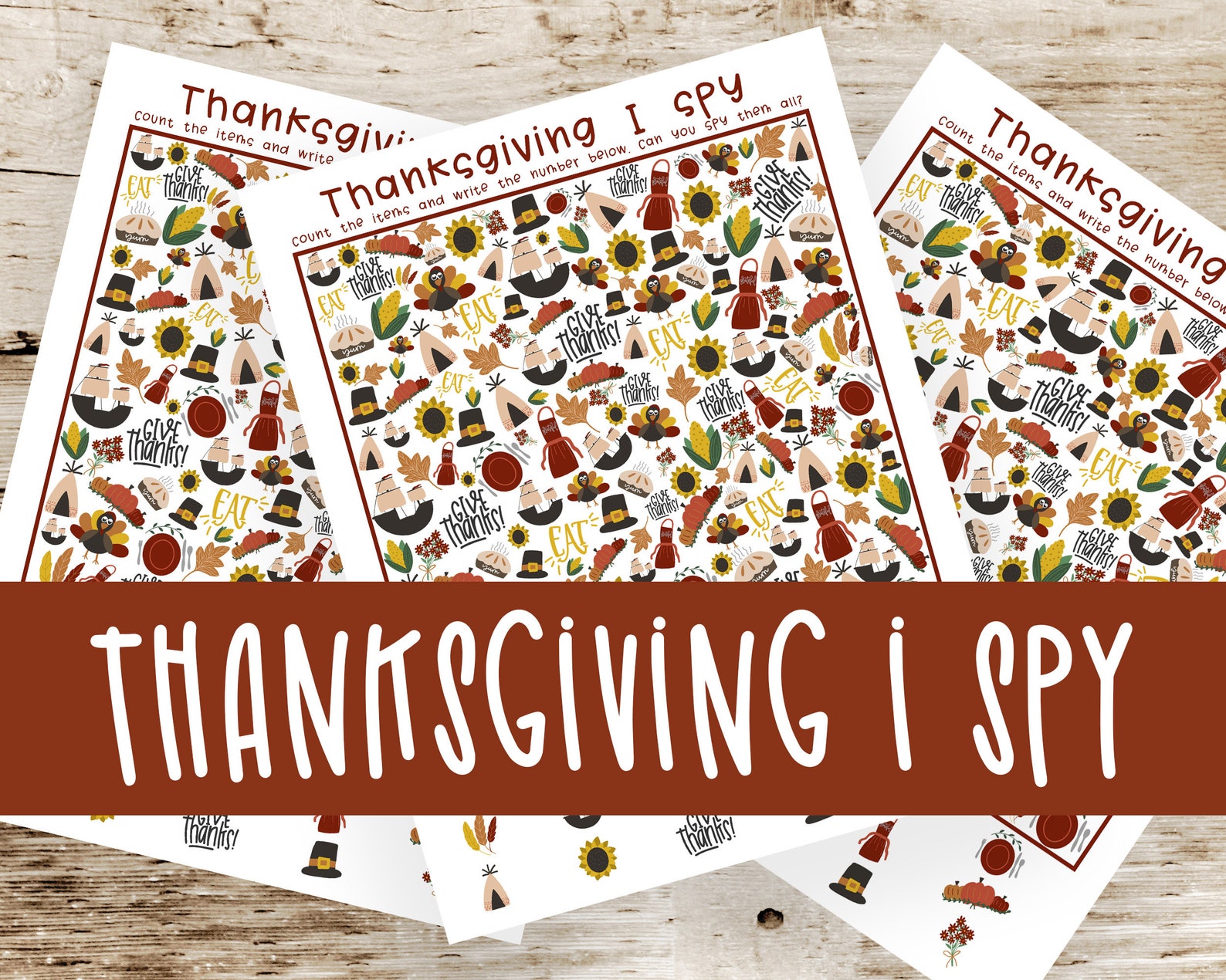 Thanksgiving I Spy Fun Family Thanksgiving Game Print at Home ...