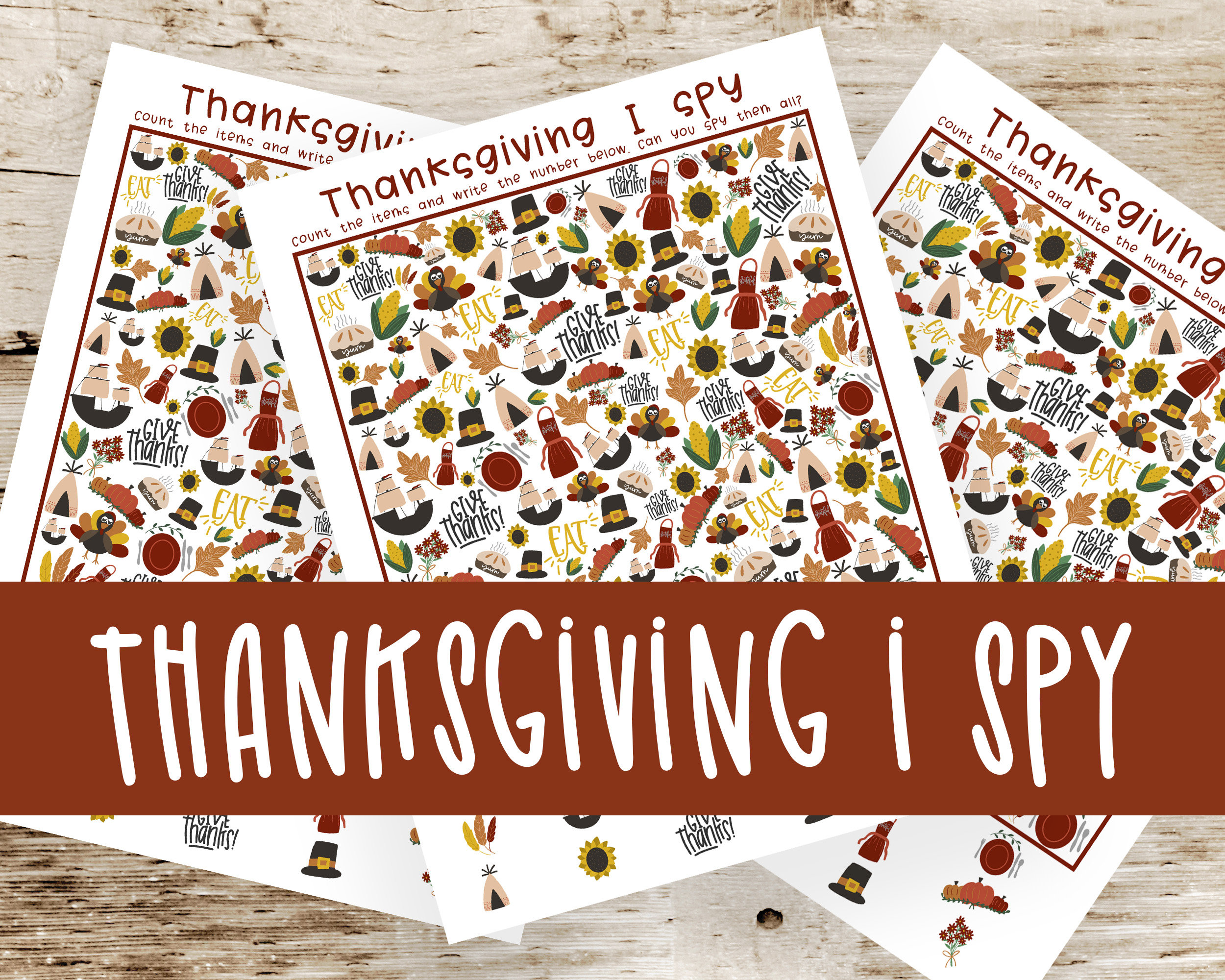 Thanksgiving I Spy Fun Family Thanksgiving Game Print at Home ...
