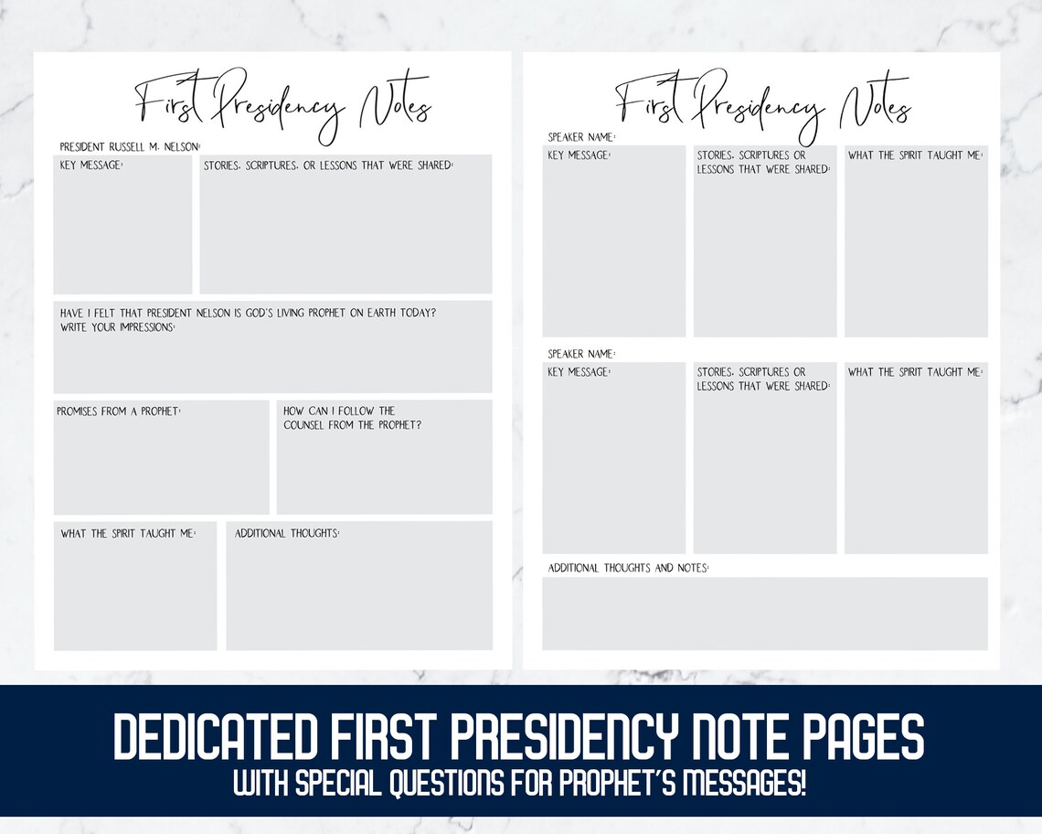 General Conference Notes Journal • Youth General Conference Printable ...