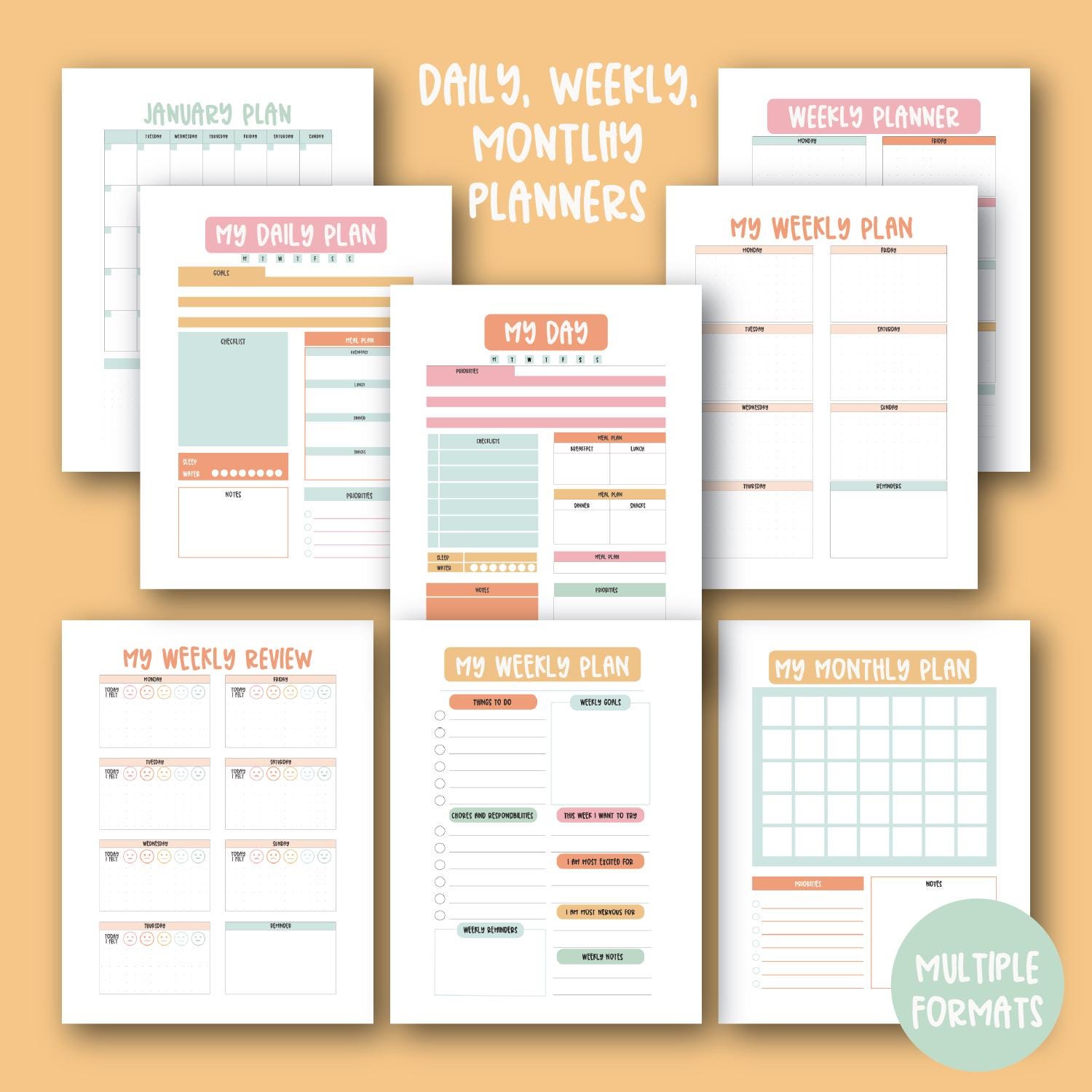 ADHD Planner for Kids | Printable Daily Planner Kids ADHD | Focus and ...
