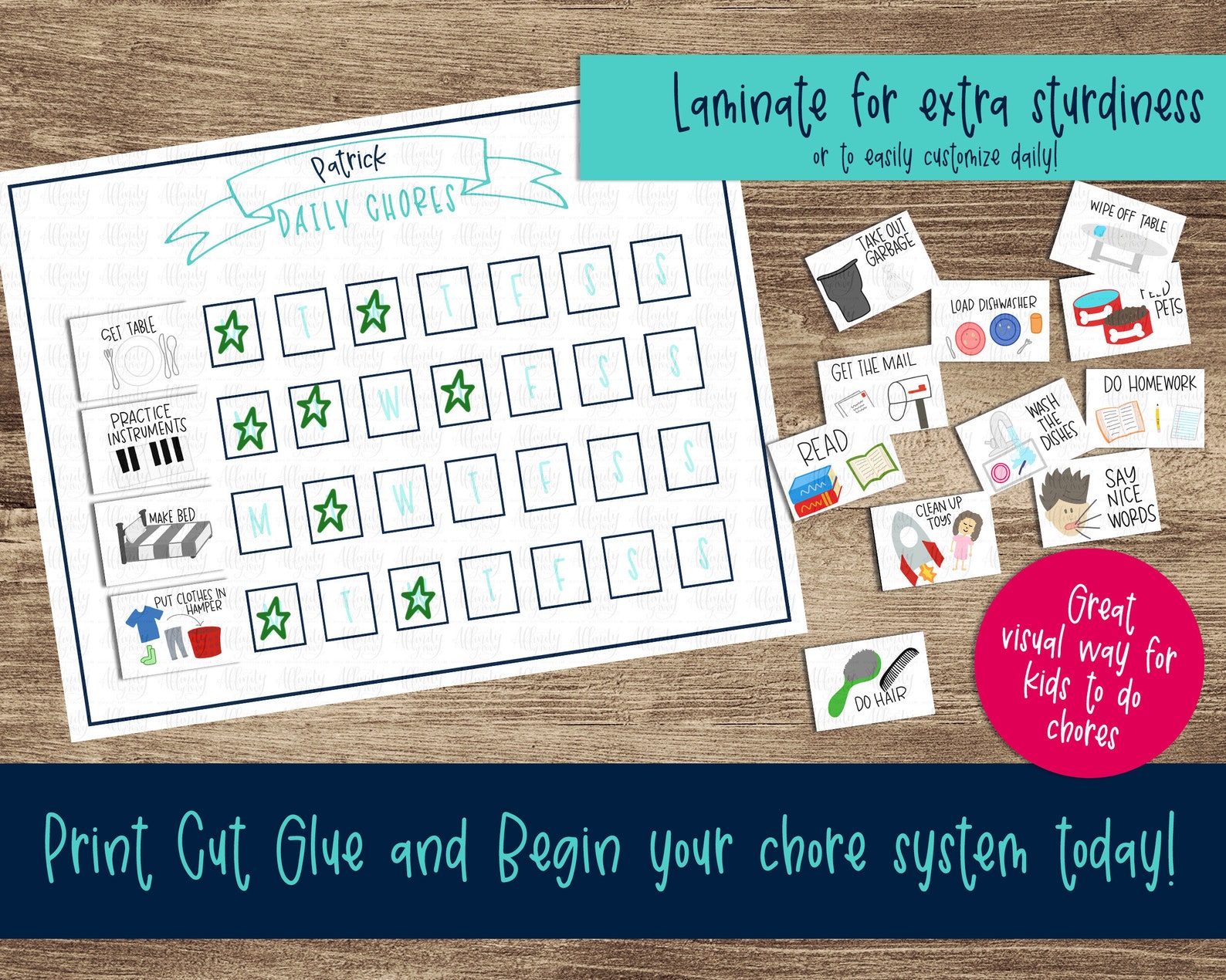 Mega Bundle Chore Chart Printable for Kids! Includes Picture Chores and ...