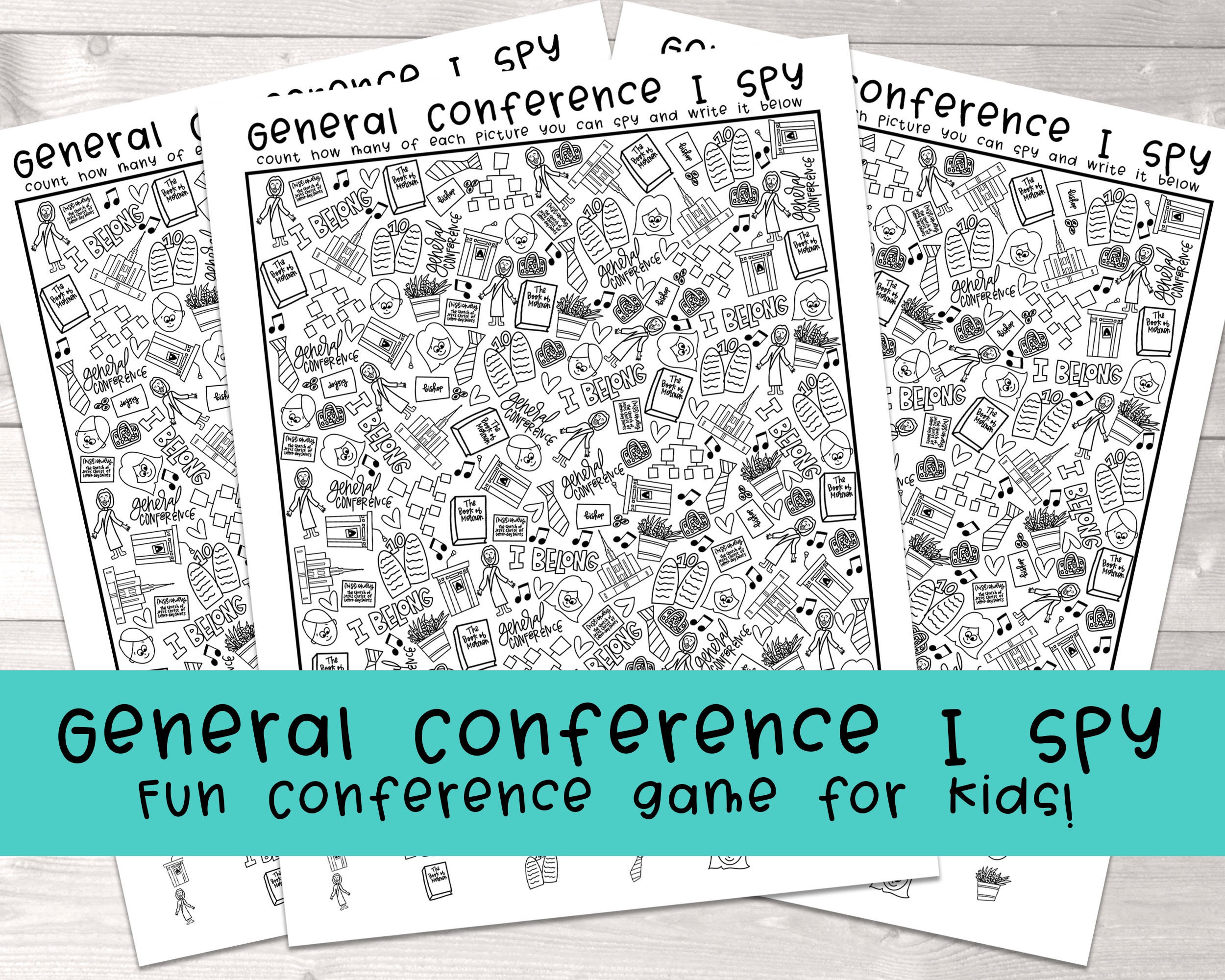 General Conference I Spy | LDS Activity Page for Kids | the Church of ...