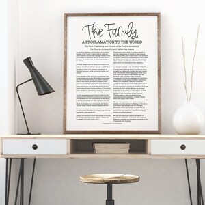 The Family A Proclamation to the World the Family Proclamation ...