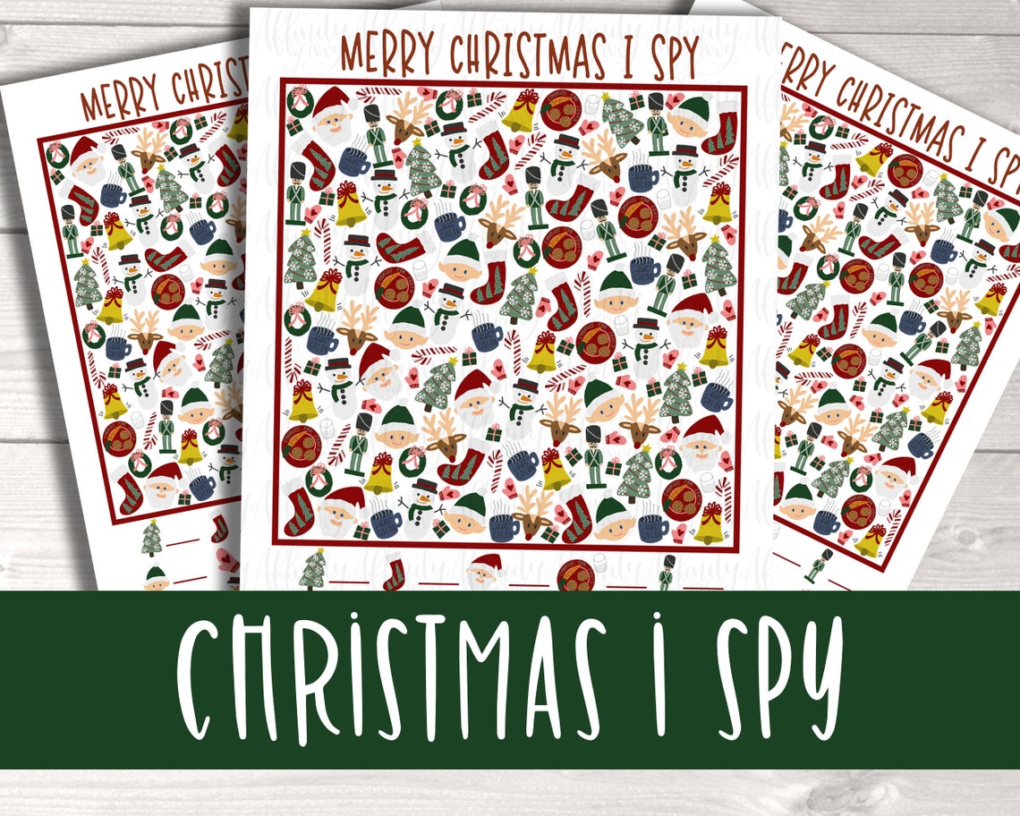 Christmas I Spy Printable for Classroom or Family Party - Etsy