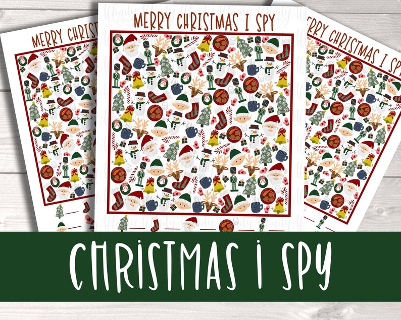 Christmas I Spy Printable for Classroom or Family Party - Etsy