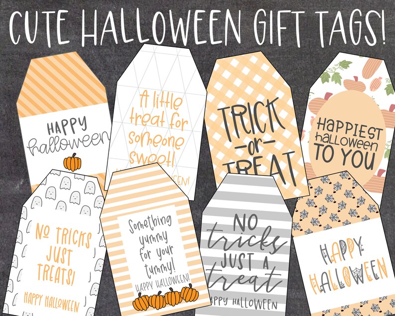 Cute Halloween Gift Tags - Etsy