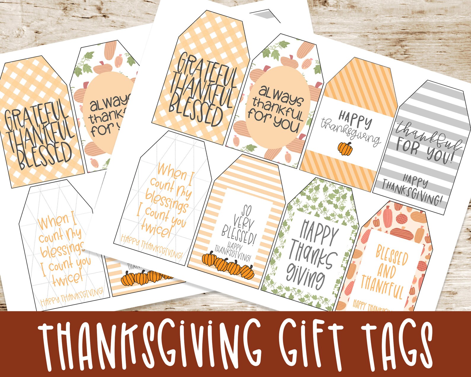 Thanksgiving Gift Tags Printable • DIY Favor Tags for Thanksgiving ...
