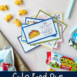 20 Fun Food Pun Lunch Box Notes Cute Lunch Notes for Kids, Slip Into ...