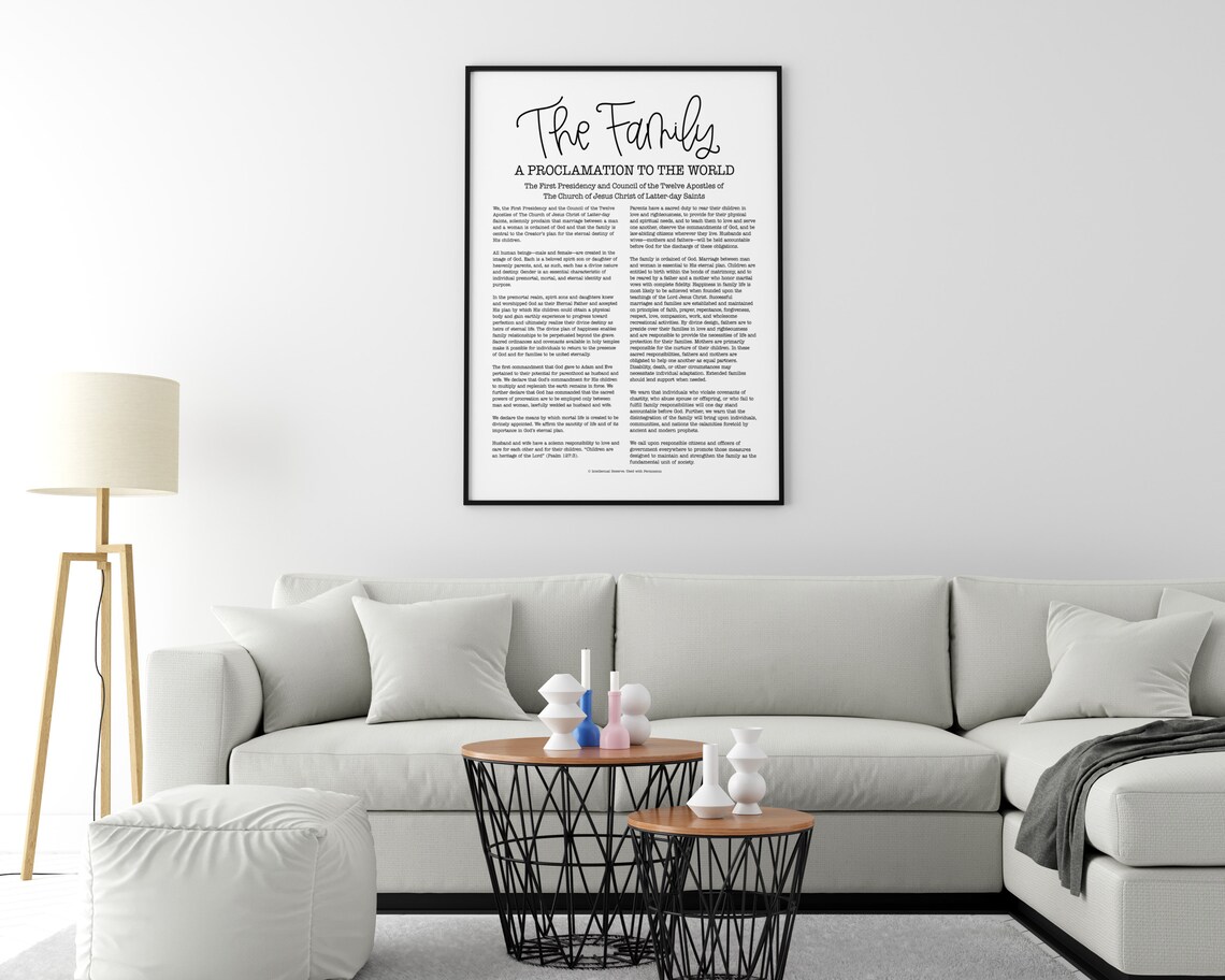The Family A Proclamation to the World the Family Proclamation ...