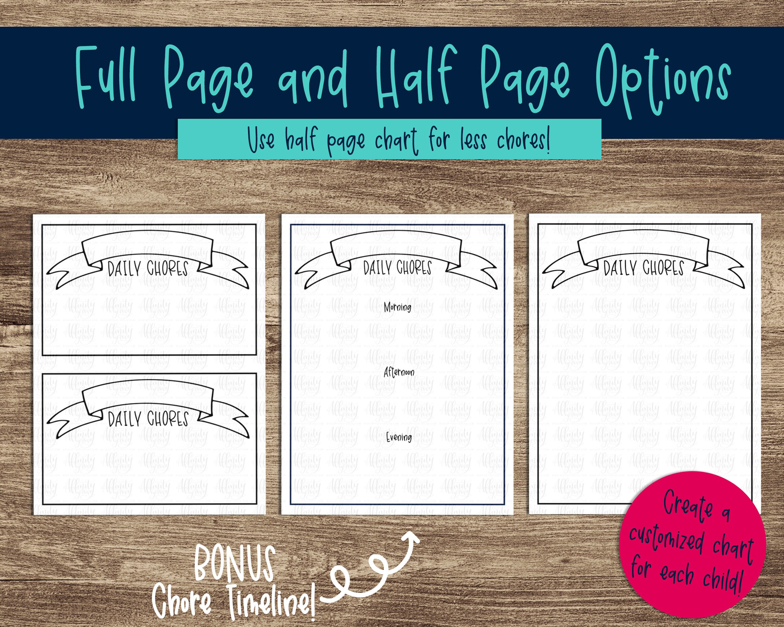 Mega Bundle Chore Chart Printable for Kids! Includes Picture Chores and ...