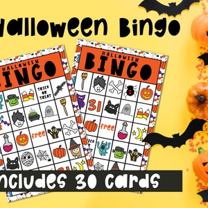 Halloween Bingo Printable! Classroom Set With 30 Different Cards! - Etsy