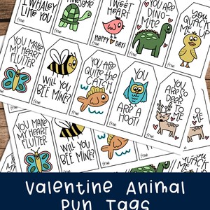 Cute Valentine's Day Animal Pun Tags | Valentine Tags for Friends! Cute ...