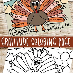 Thanksgiving Gratitude Coloring Page • Fun Family Thanksgiving Game ...