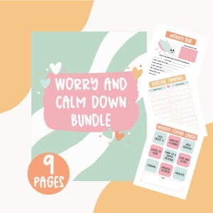 Worry Worksheets for Kids | Printable Calm-down Activities, Coping ...