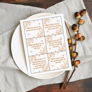 Thanksgiving Conversation Starters Printable • Gratitude Journal ...