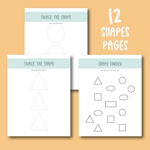 Toddler Educational Workbook | Printable Preschool Workbook, Tracing ...