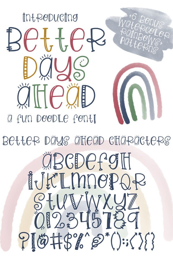 Better Days Ahead | Fun Font With Doodle Alphabet | Happy Font | Doodle ...