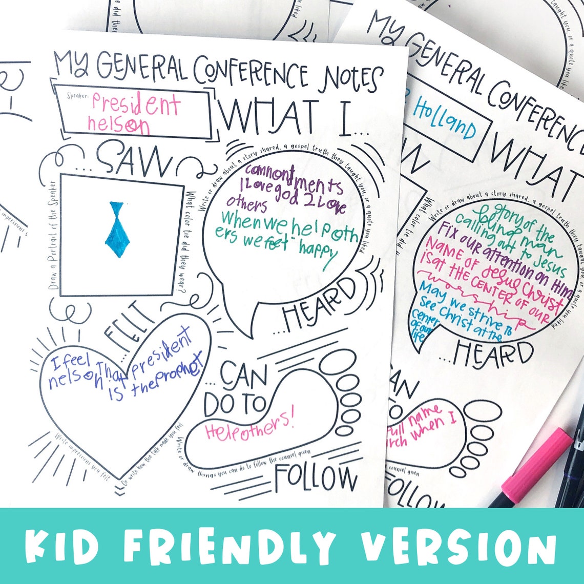 Fun General Conference Activity Note Sheet for Kids and Youth - Fun ...