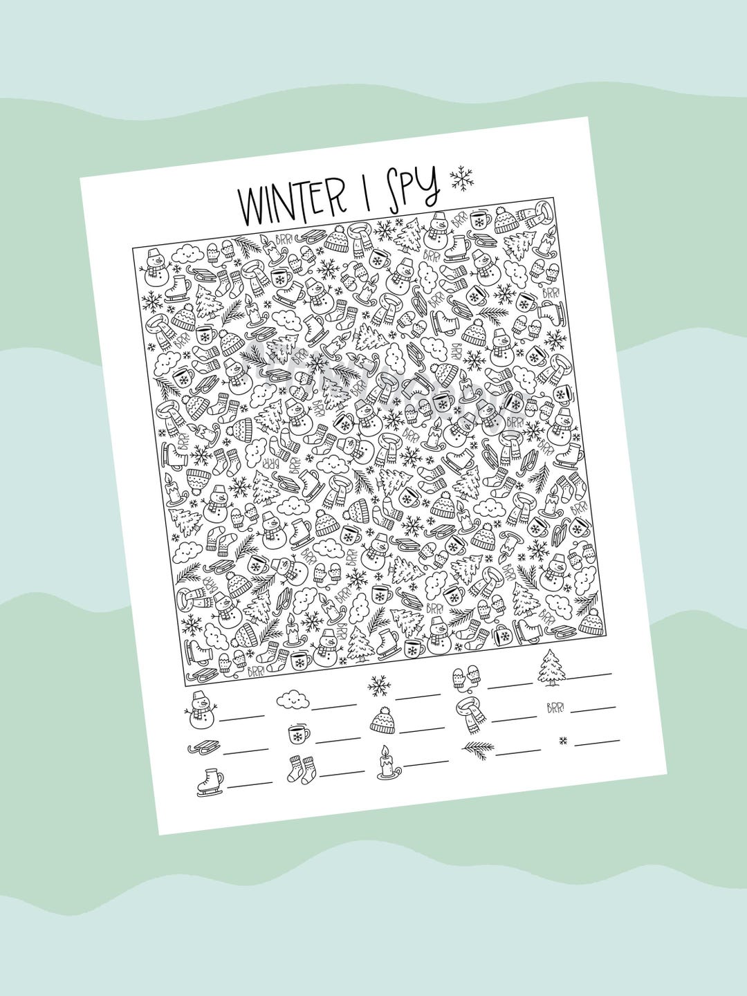 Winter I Spy Printable Game | Fun Winter Activity for Kids | Printable ...