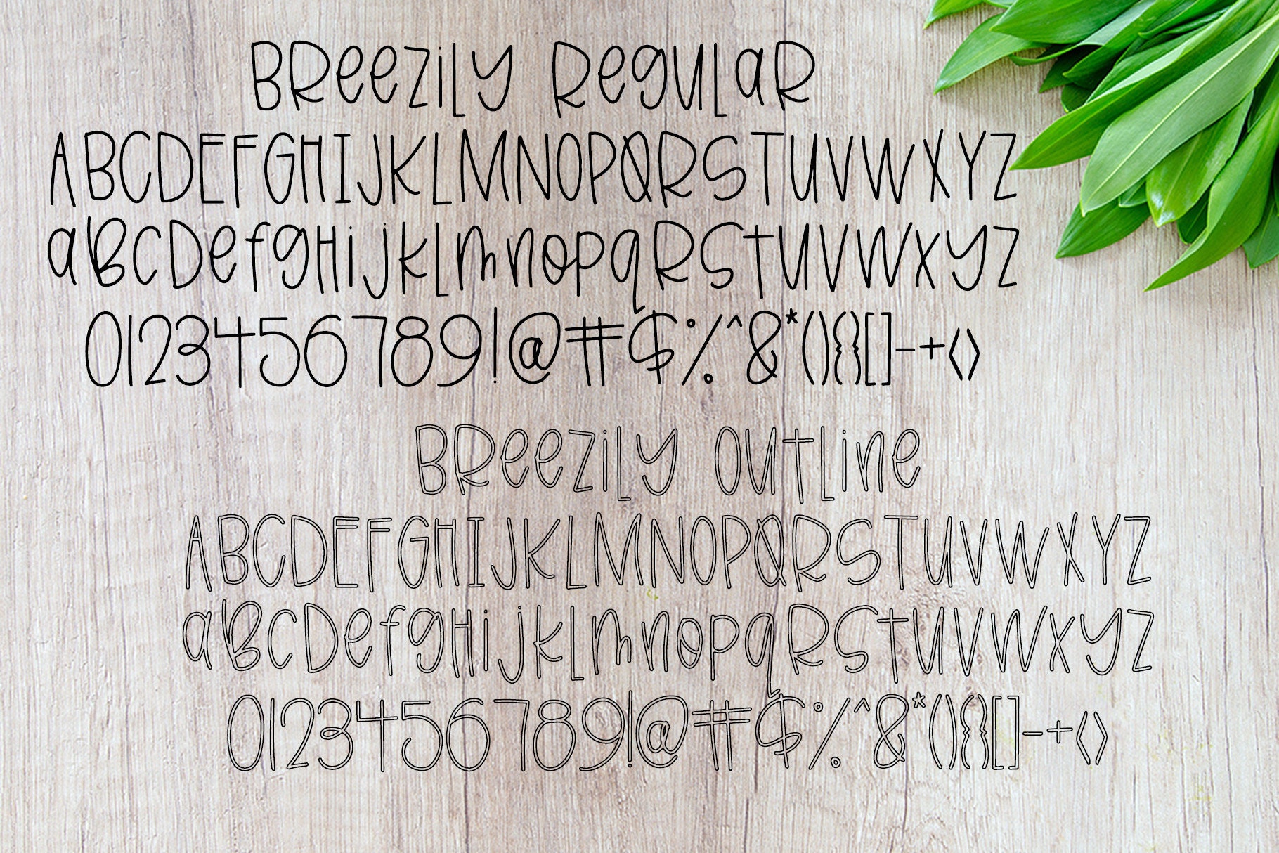 Breezily Handwritten Font | 4 Font Styles Included | Monoline Font ...